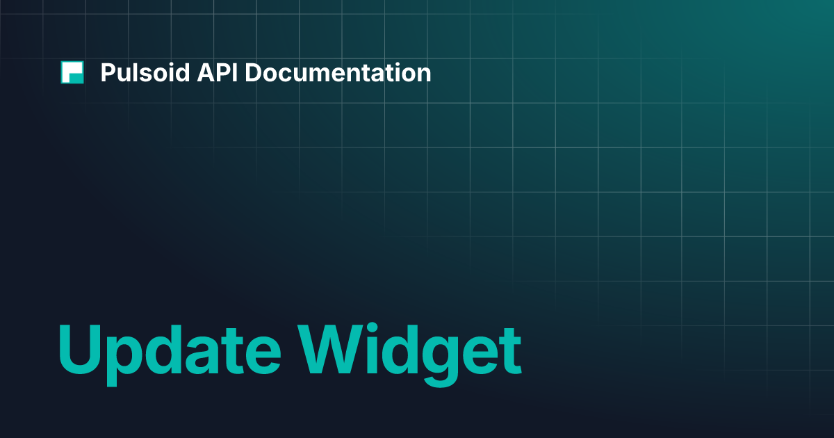 Update Widget | Pulsoid API Documentation