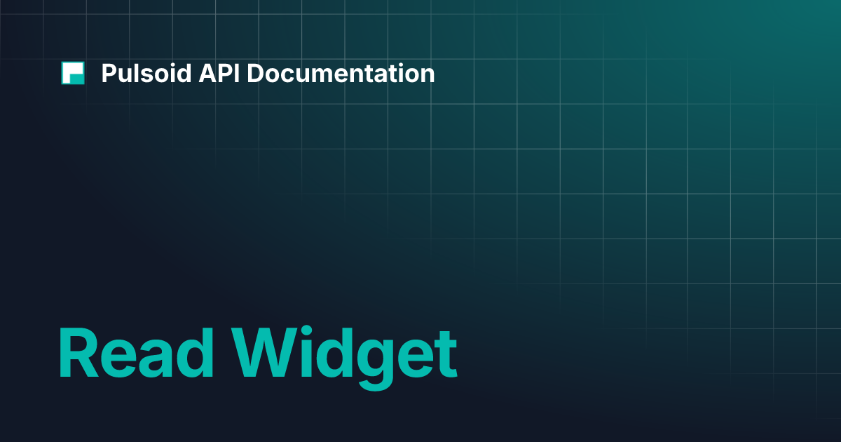 Read Widget | Pulsoid API Documentation
